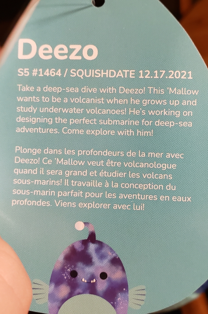 Deezo the Anglerfish Squishmallows Ocean | SquadApp