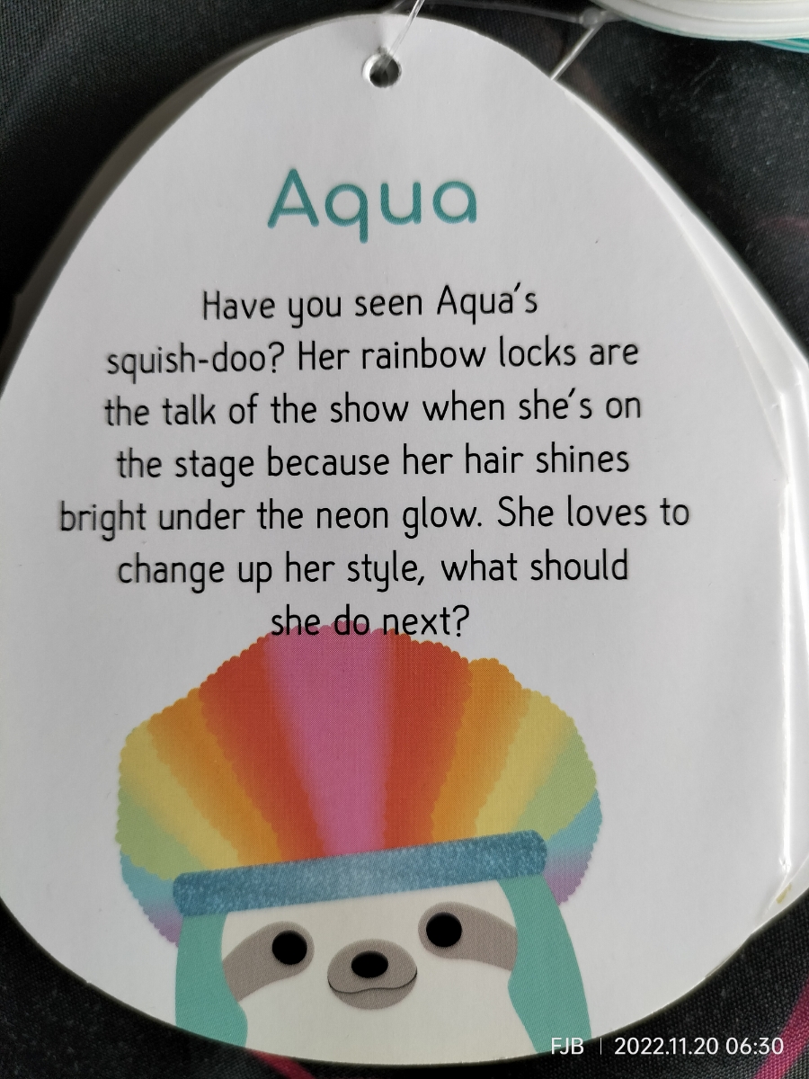 Aqua (Squish-Doo) the Sloth Squishmallows Squish-Doo | SquadApp