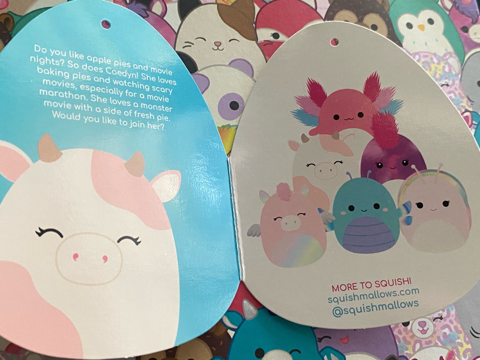 Caedyn (Light Pink, Eyes Closed) the Cow Squishmallows | SquadApp