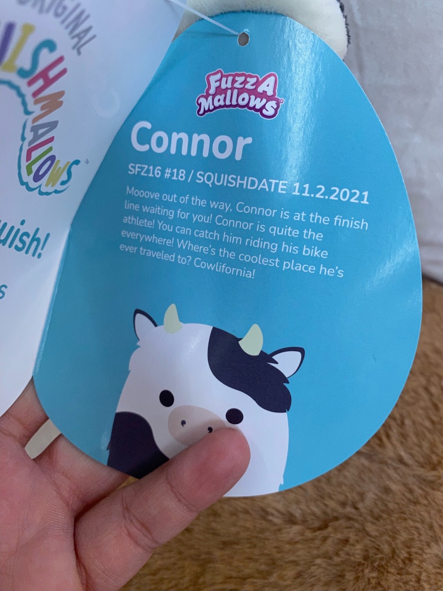 Connor (Fuzz-A-Mallows) the Cow Squishmallows | SquadApp