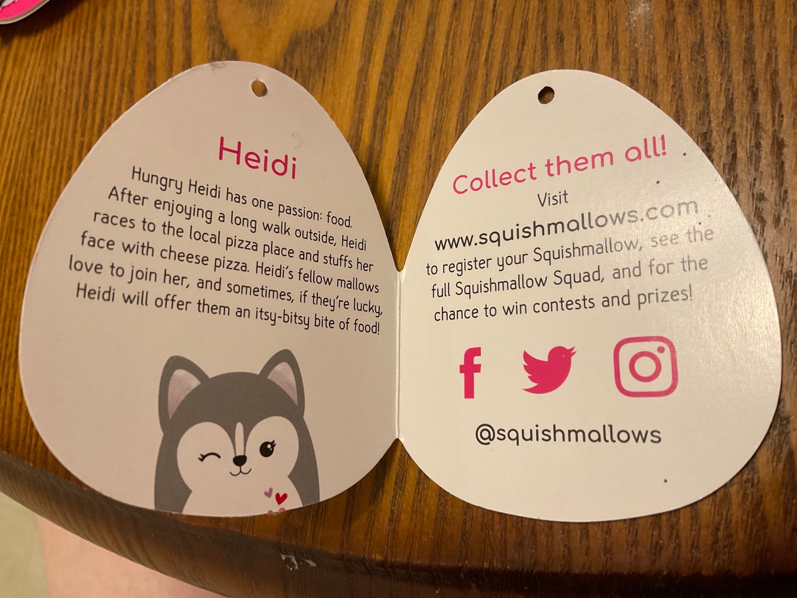 Heidi the Husky (Dog) Squishmallows Valentine | SquadApp
