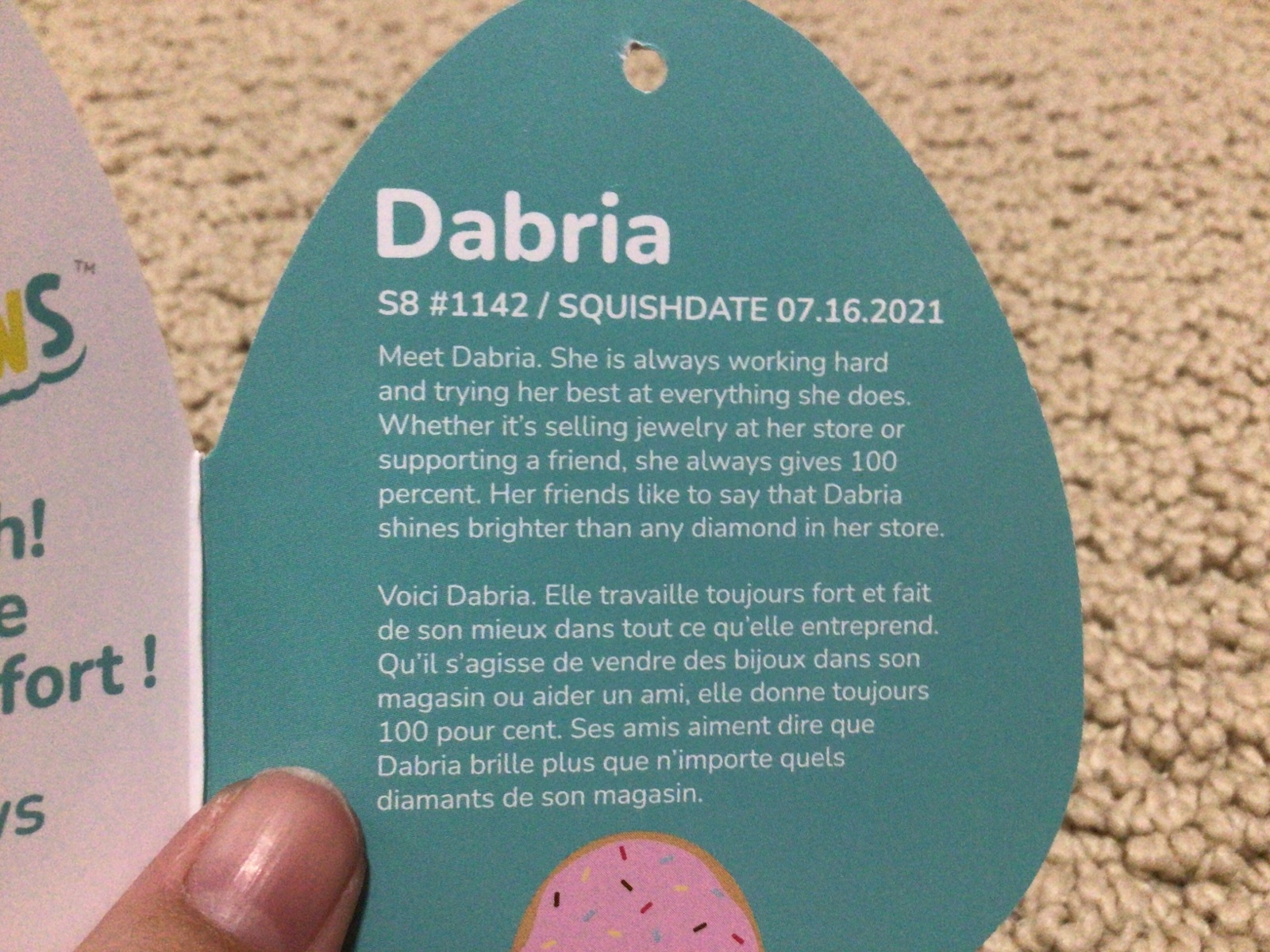 Dabria the Donut Squishmallows Food | SquadApp