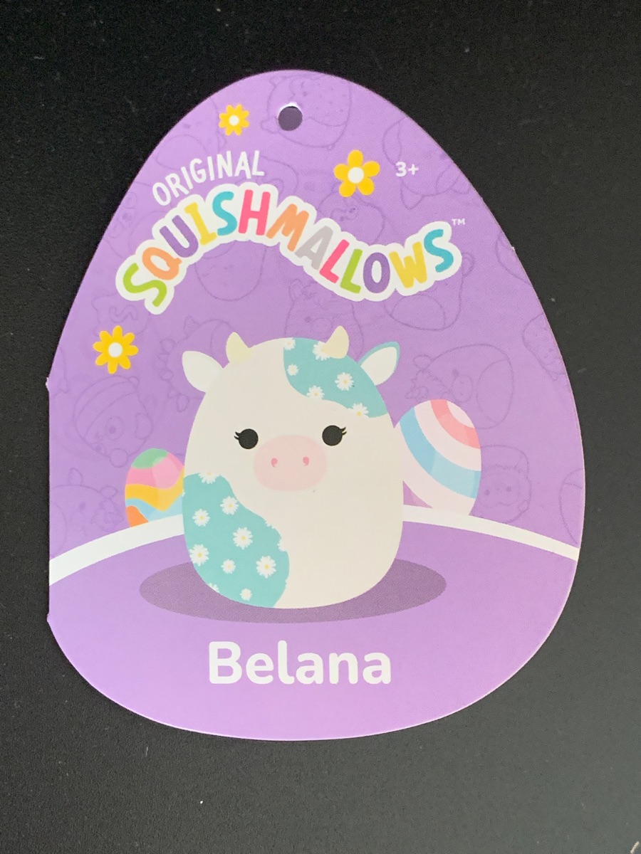Belana (Small Flowers, Fluffy Tail) the Cow Squishmallows Easter 2023 ...