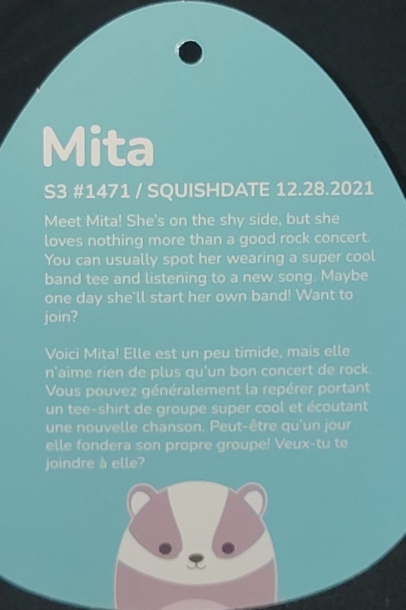 Mita the Badger Squishmallows Wildlife | SquadApp