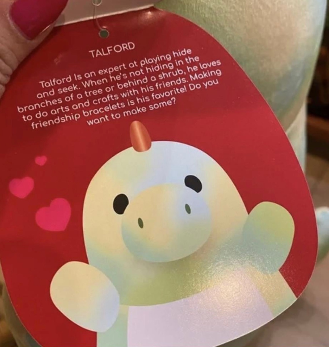 Talford (Hug Mees) the Dinosaur Squishmallows Valentine | SquadApp