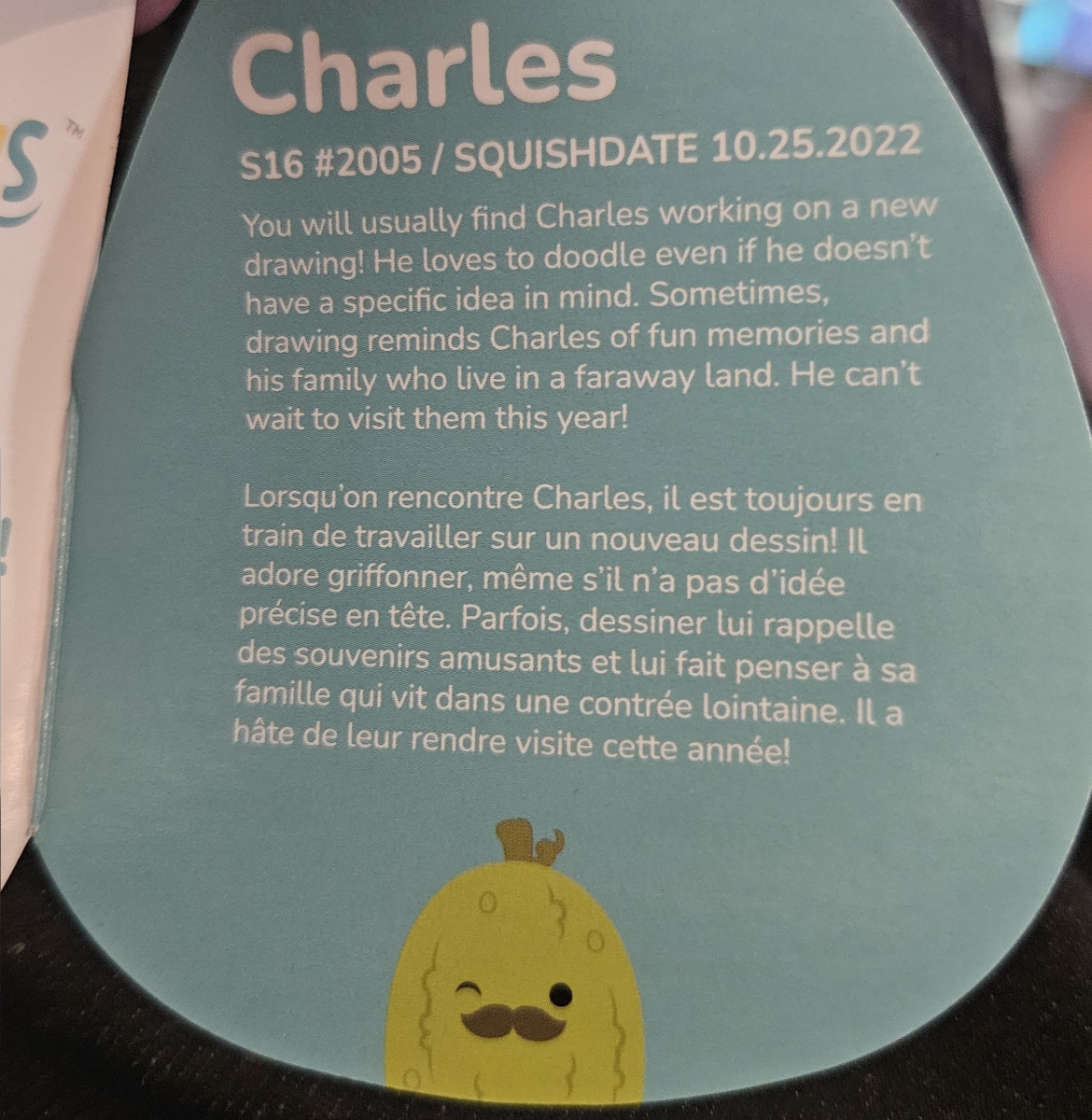 Charles (Winking) the Pickle Squishmallows | SquadApp
