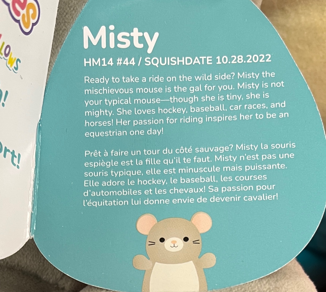 Misty (Hug Mees) the Mouse Squishmallows | SquadApp