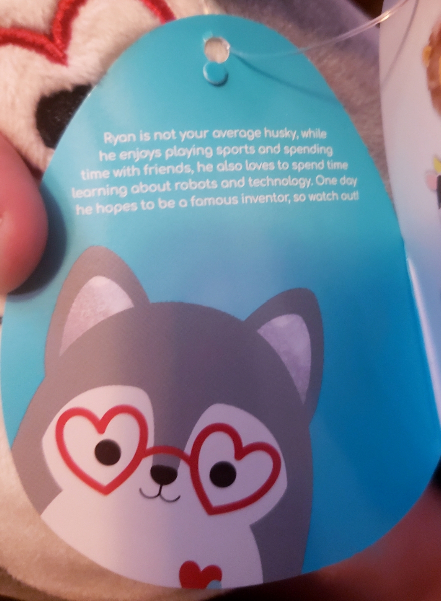 Ryan (Heart Glasses) the Husky (Dog) Squishmallows Valentine | SquadApp
