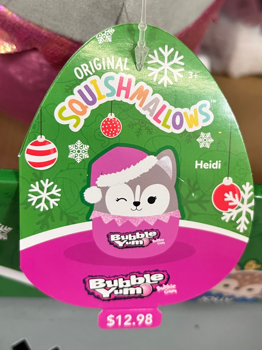 Heidi (Bubble Yum) the Husky (Dog) Squishmallows Candy, Holiday 2023 ...