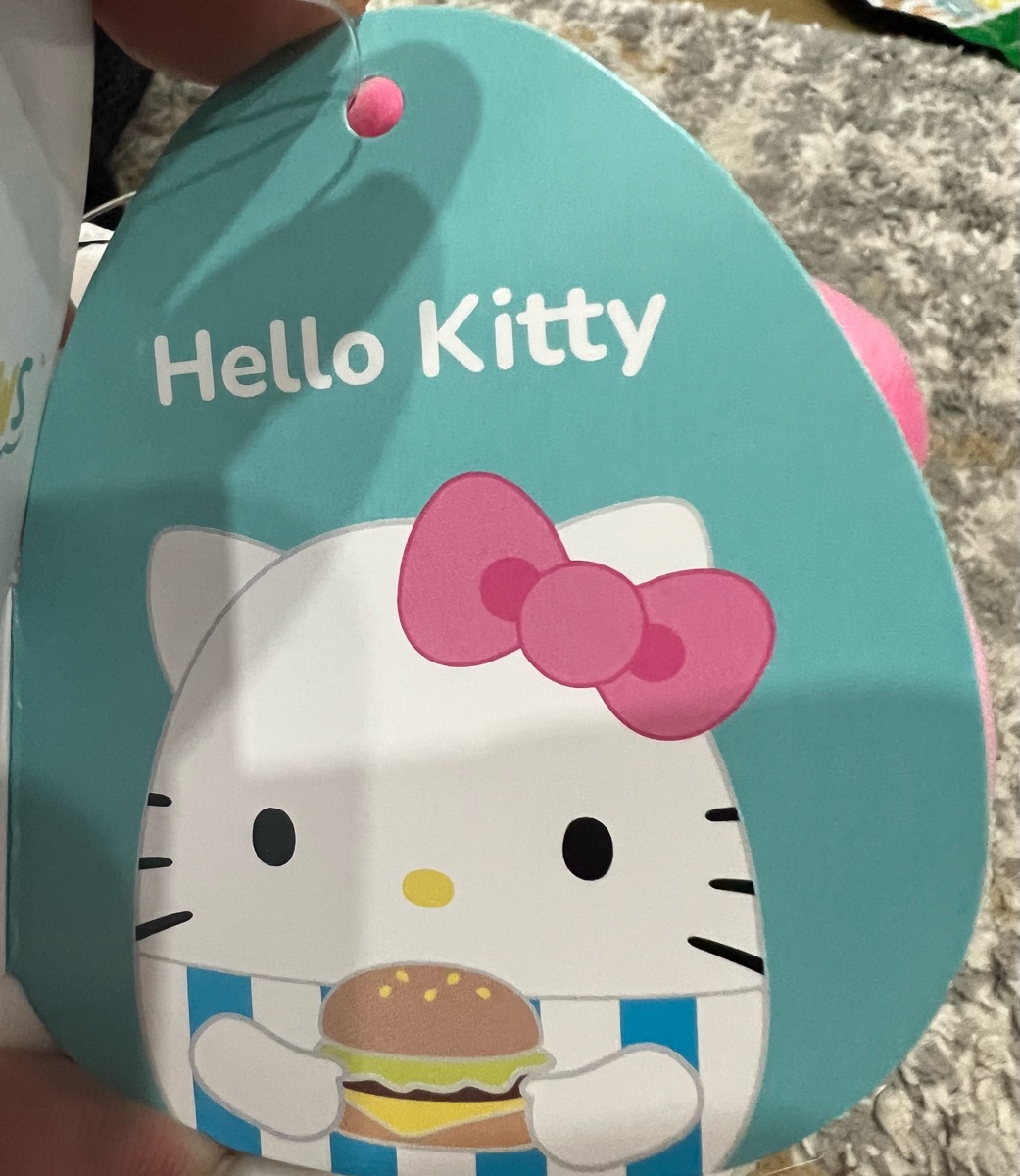 Hello Kitty (Cheeseburger) the Cat Squishmallows Sanrio, Food Truck ...
