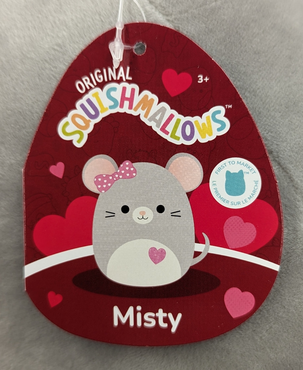 Misty (Bow, Heart) the Mouse Squishmallows Valentines 2024 | SquadApp