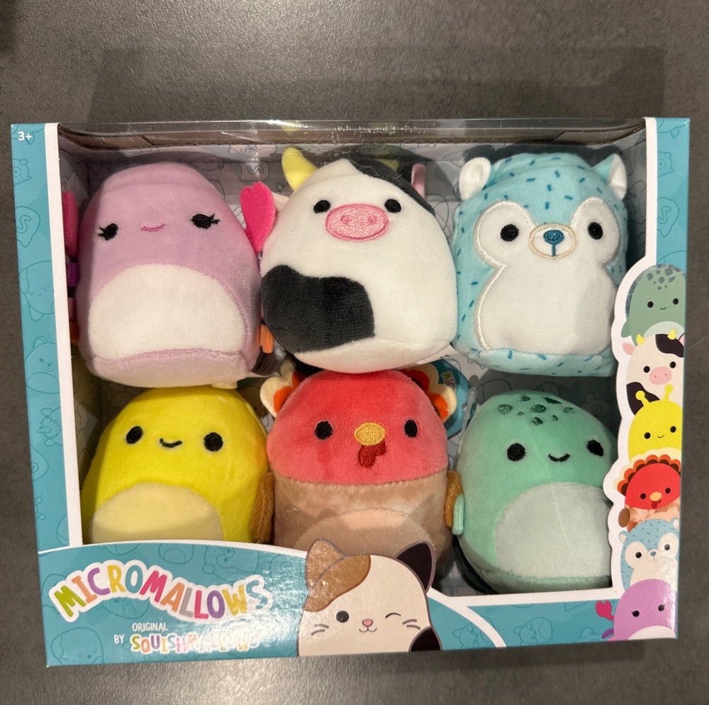 Micromallows 6-Pack (w/ Connor) the Box Set Squishmallows | SquadApp