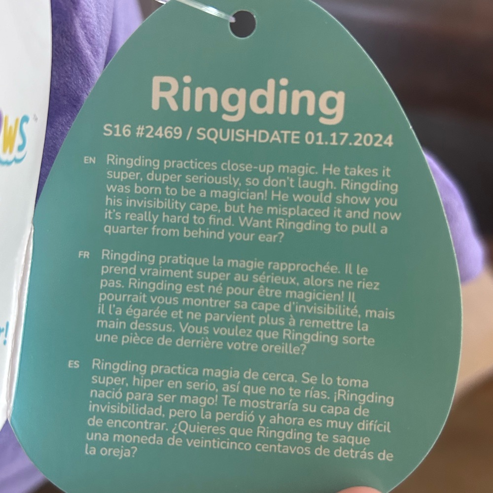 Ringding the Mothman Squishmallows Rare | SquadApp