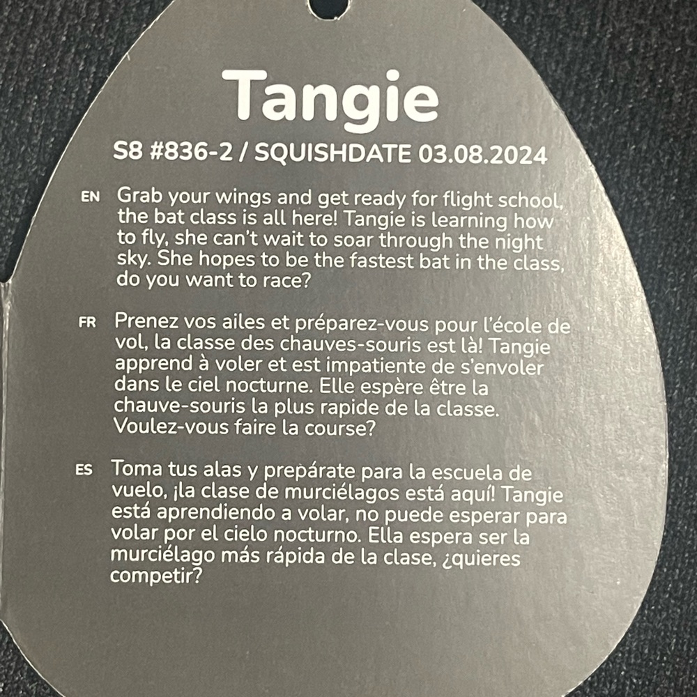 Tangie (Mischievous) the Bat Squishmallows Halloween 2024, 'Mallow Mash 2024, Select Series ...