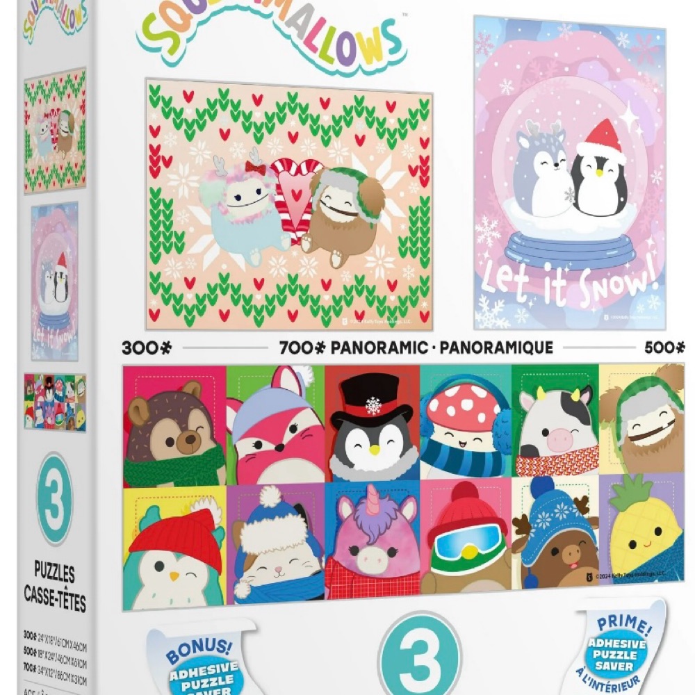 Squishmallow Winter Multi-Puzzle 3-in-1 the Puzzle Squishmallows ...