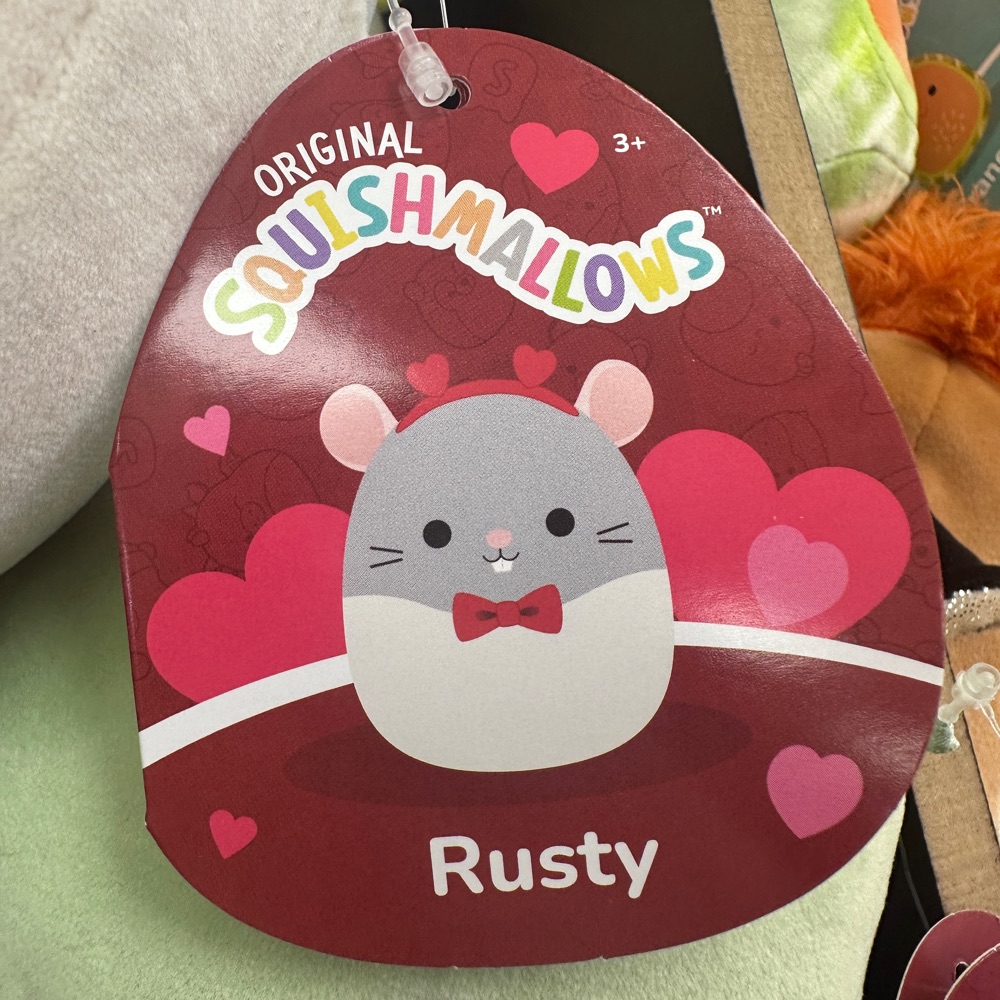 Rusty (Heart Headband, Bow) the Rat Squishmallows Valentines 2025 ...