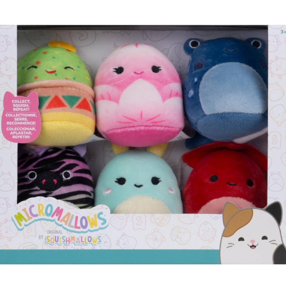 Micromallows 6-Pack (w/ Connie) the Guacamole Moth Squid Tadpole Zebra ...