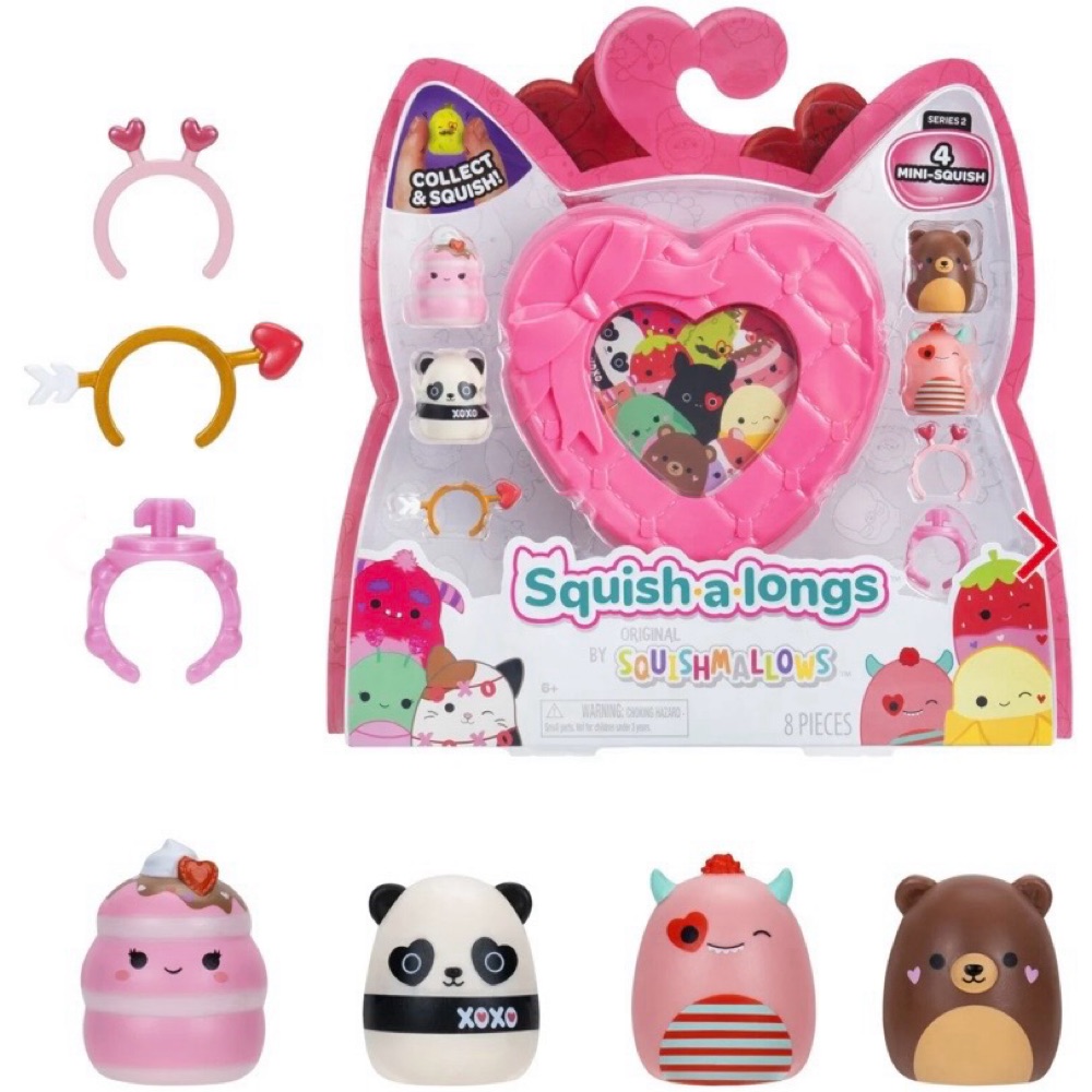 Squish-A-Longs (Pink Valentines 4-Pack) Squishmallows Valentines 2025 ...
