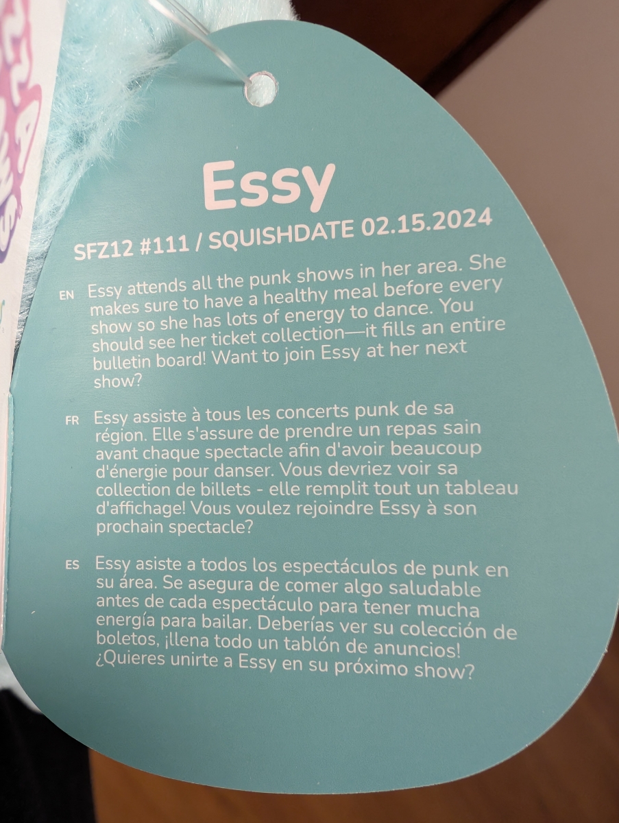 Essy (Fuzz-A-Mallows) the Eel Squishmallows Ultra Rare | SquadApp