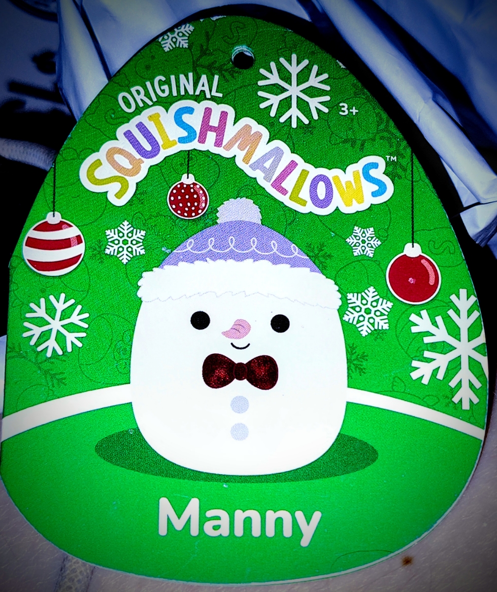 Manny (Bowtie) the Snowman Squishmallows Holiday 2024 | SquadApp