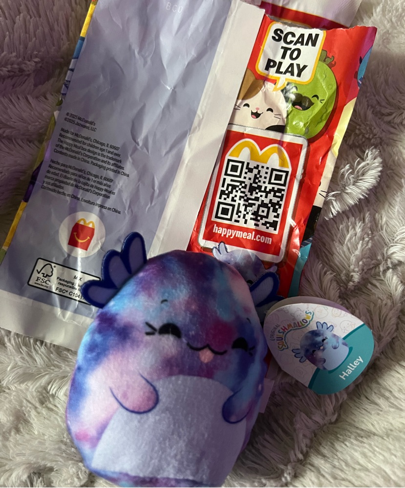 Halley (Happy Meal Toy) the Axolotl Squishmallows McDonald's 2025 ...
