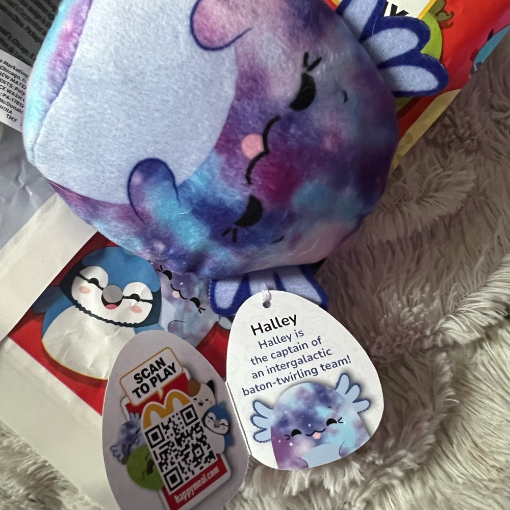 Halley (Happy Meal Toy) the Axolotl Squishmallows McDonald's 2025 ...