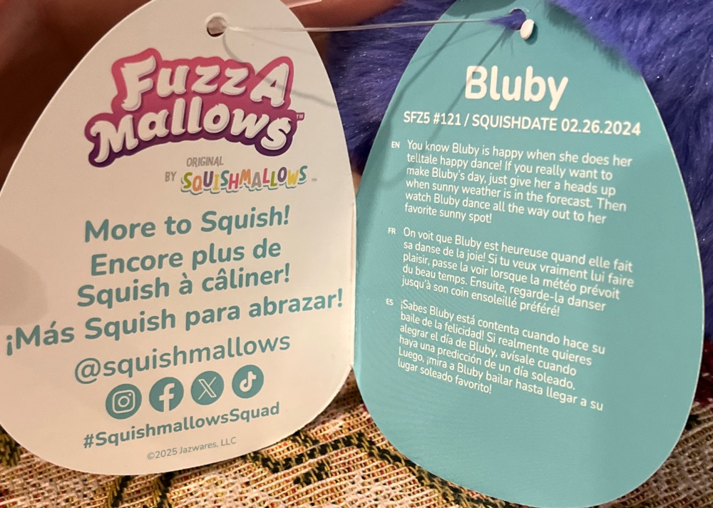 Bluby (Fuzz-A-Mallows) the Blueberry Squishmallows | SquadApp