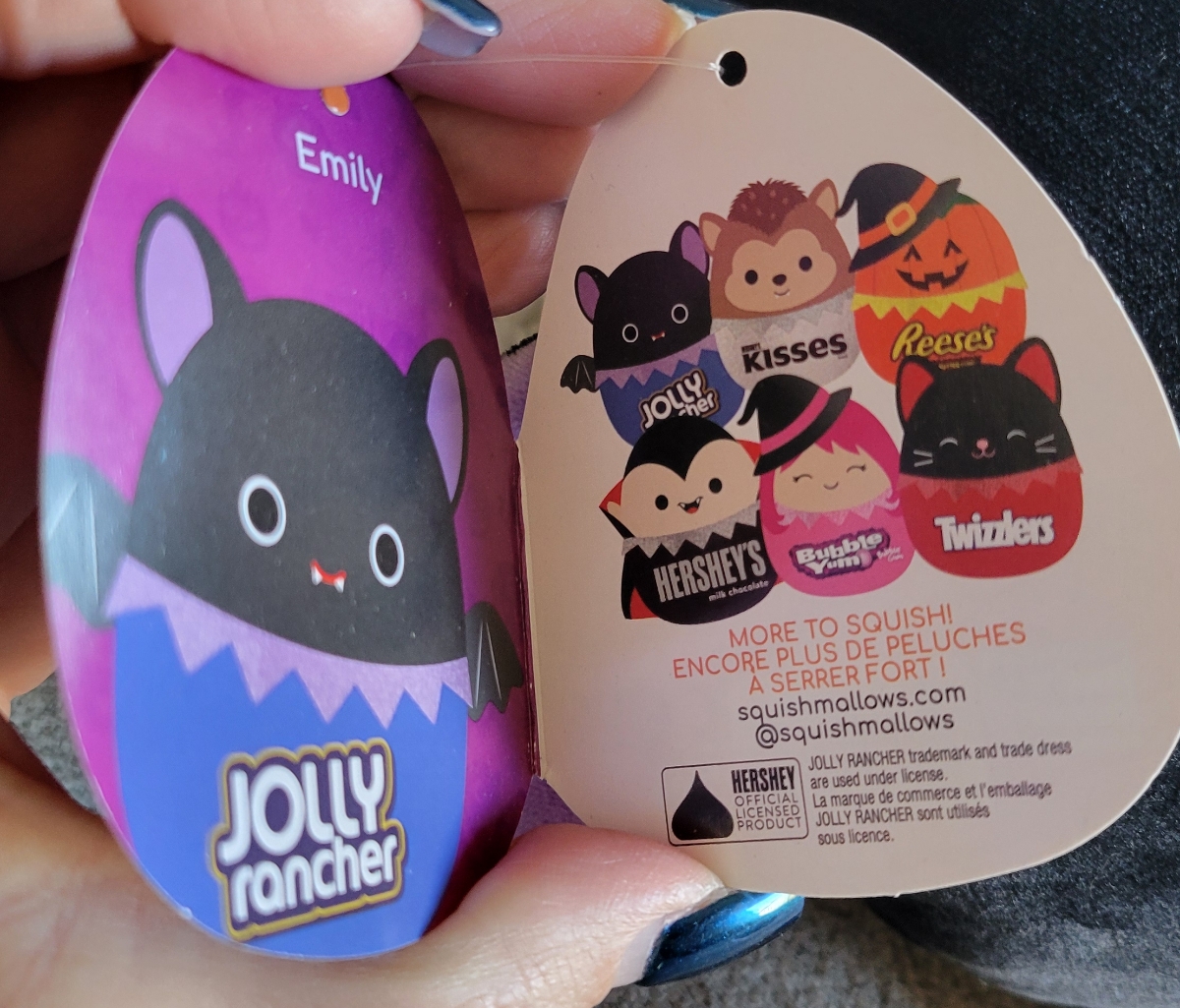 Emily (Jolly Rancher) the Bat Squishmallows Candy, Halloween 2021 ...