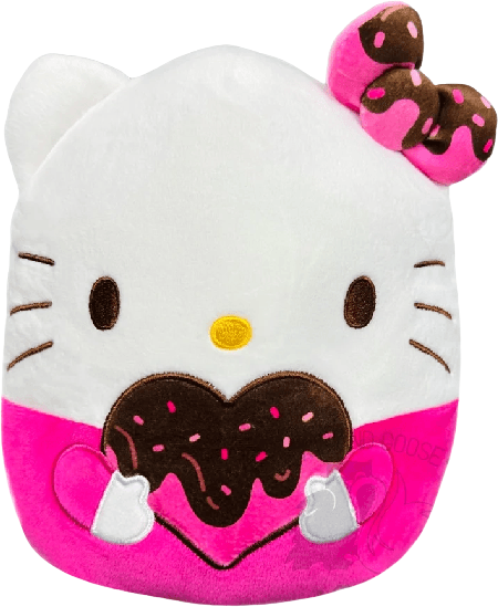 Hello Kitty (Chocolate Heart) the Cat Squishmallows Sanrio, Valentines ...