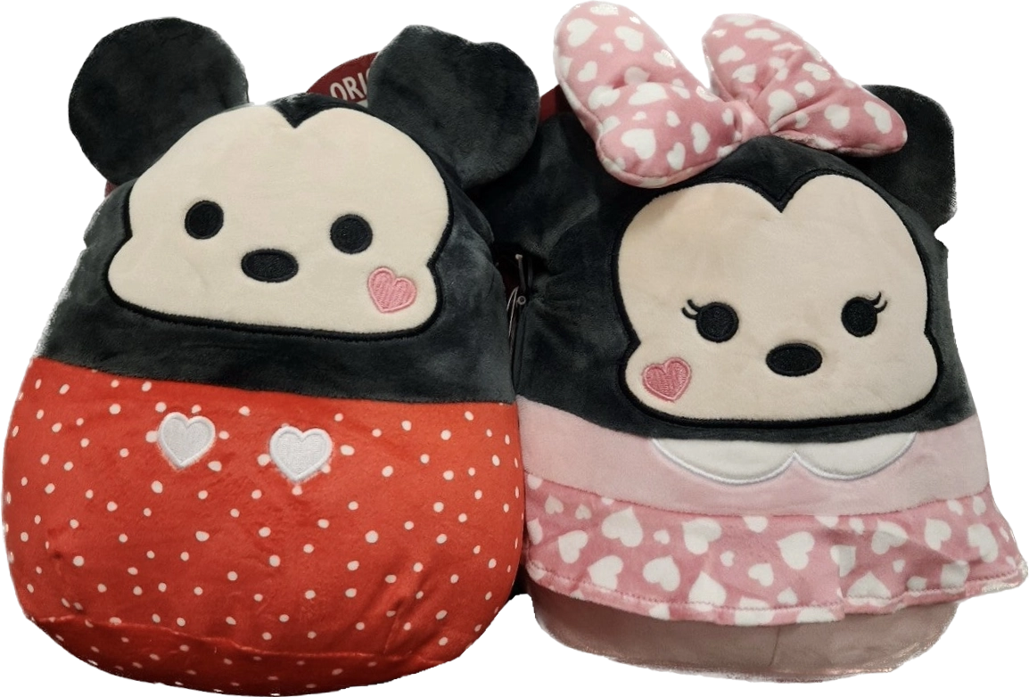 Mickey & Minnie (Valentines Pair) the Mouse Squishmallows Disney ...