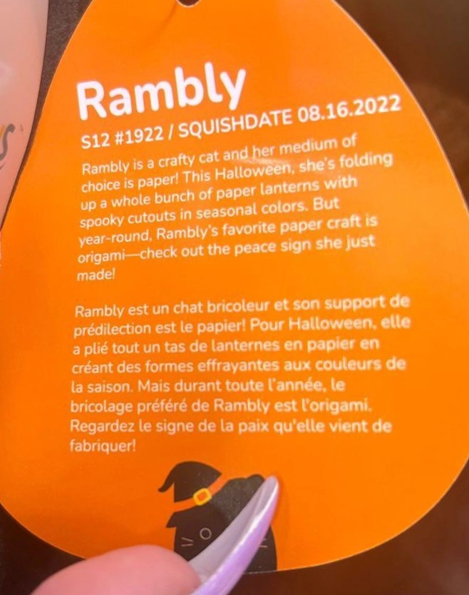 Rambly the Cat Squishmallows Halloween 2023 | SquadApp