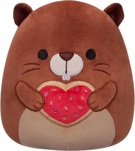 Chip (Cookie Heart) the Beaver Squishmallows Valentines 2024 | SquadApp