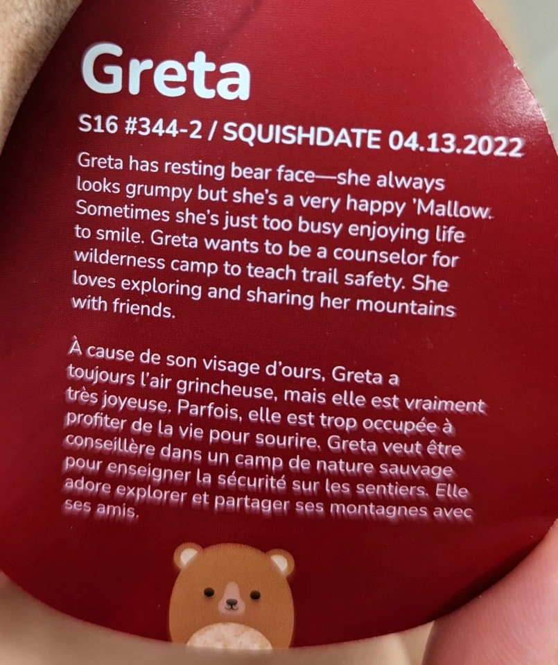 Greta (Valentines Fuzzy Belly) the Bear Squishmallows Valentines 2023 ...