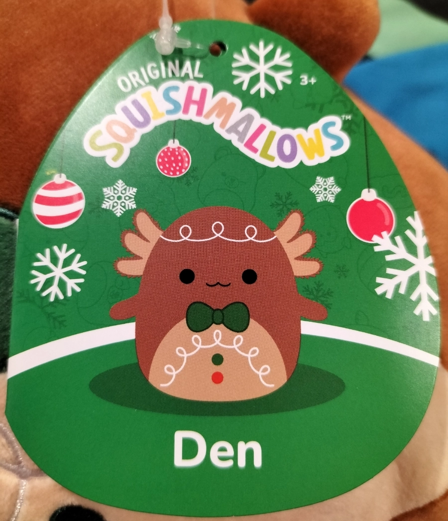 Den the Gingerbread Axolotl Squishmallows Holiday 2023 | SquadApp