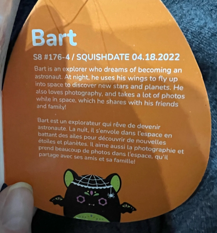 Bart (DotD) the Bat Squishmallows Day Of The Dead | SquadApp