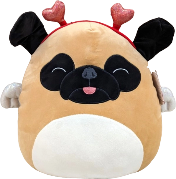 Pam (Heart Antlers, Wings) the Pug (Dog) Squishmallows Valentines 2023 ...