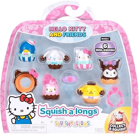 Hello Kitty Ice Cream Squish-A-Longs 6-Pack the Box Set Squishmallows ...