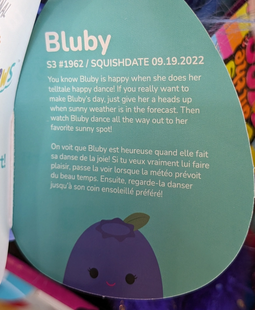 Bluby the Blueberry Squishmallows Food | SquadApp