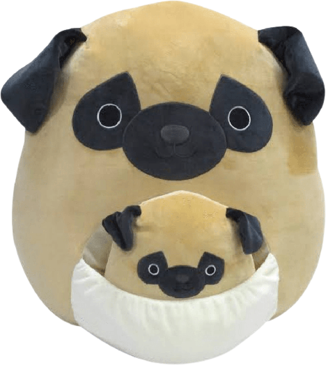 Prince (Mom & Baby) the Pug (Dog) Squishmallows Mom & Baby | SquadApp