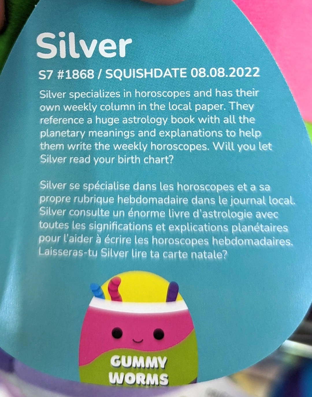 Silver the Gummy Worms Squishmallows Neon Food | SquadApp