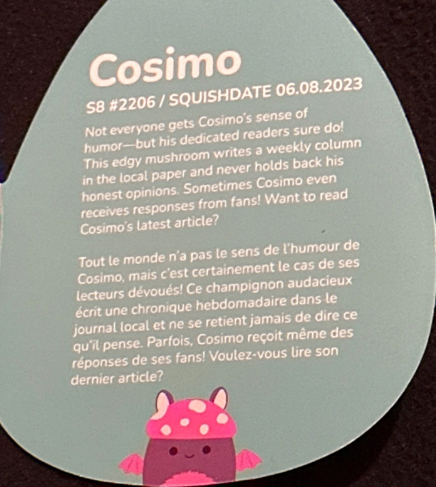 Cosimo the Mushroom Bat Squishmallows Legendary Collection | SquadApp