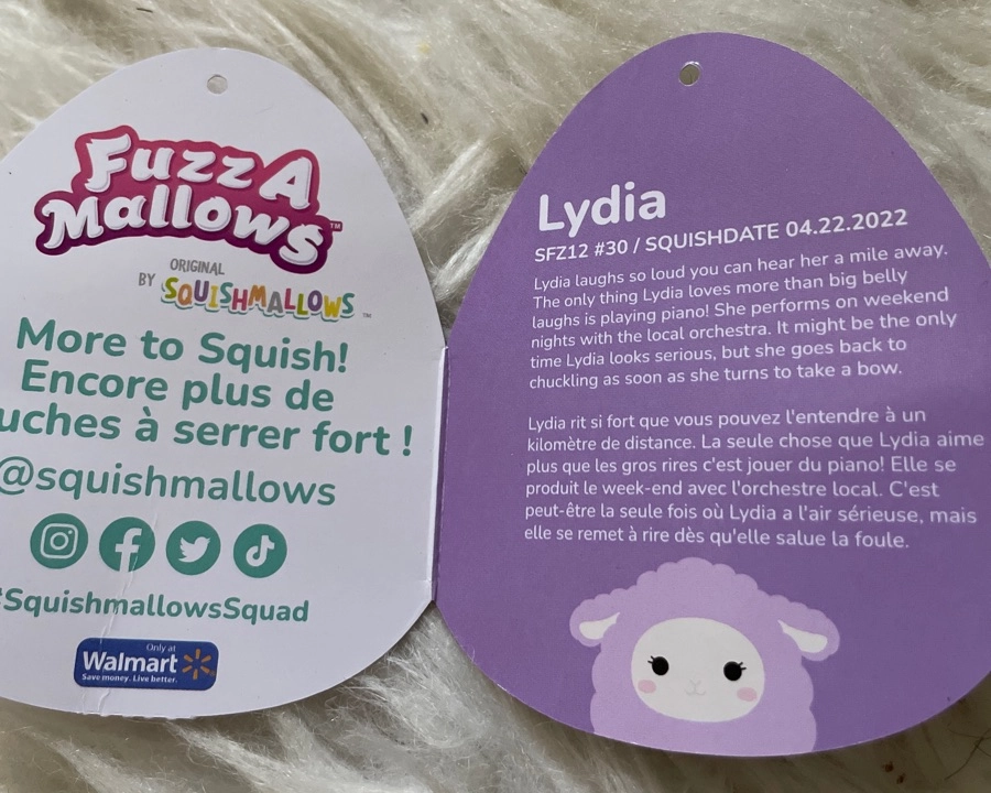 Lydia (Fuzz-A-Mallows) the Lamb Squishmallows Easter 2023 | SquadApp