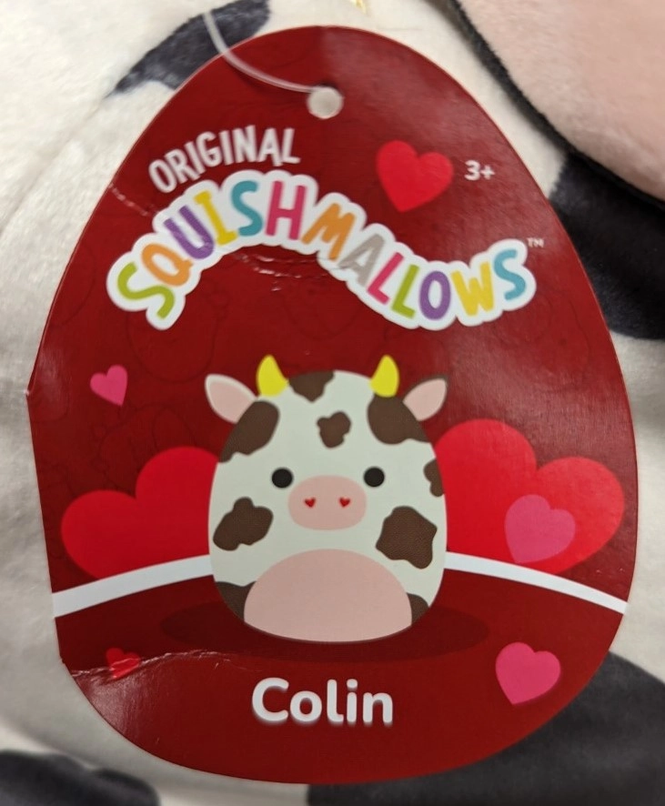Colin (Heart Nostrils) the Cow Squishmallows Valentines 2023,Valentines ...