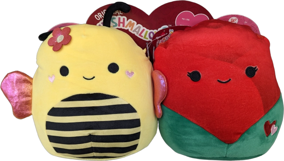 Sunny & Walsh (Pair) the Bee Rose Squishmallows Valentines 2023 | SquadApp