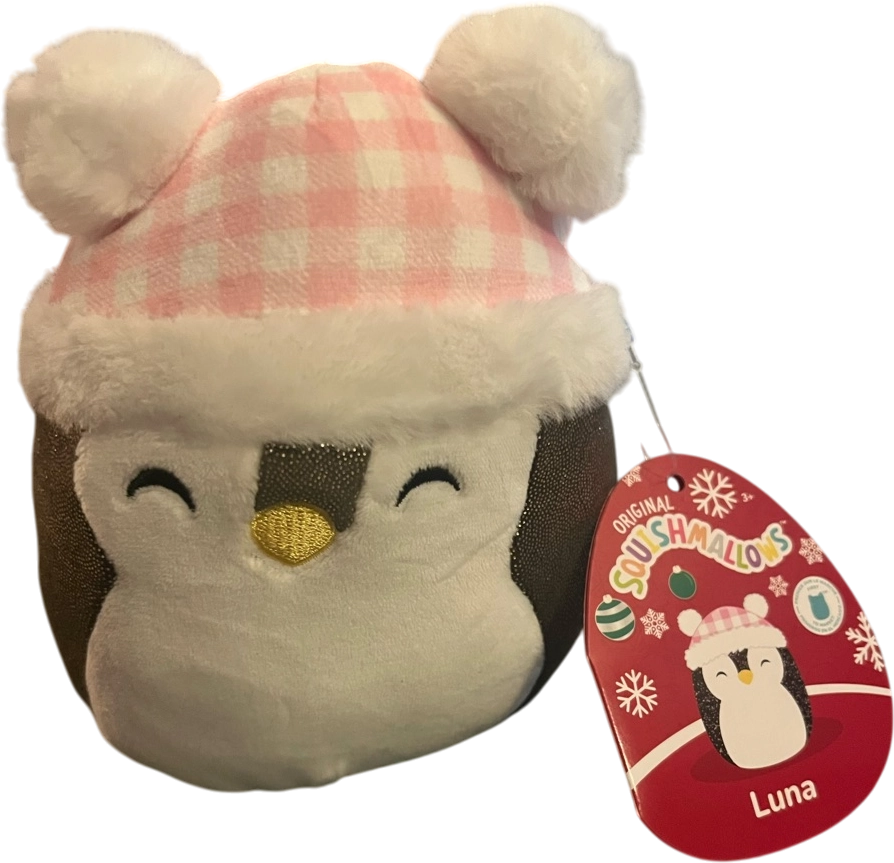 Luna (Sparkly) the Penguin Squishmallows Holiday 2025, Mystery Holiday ...