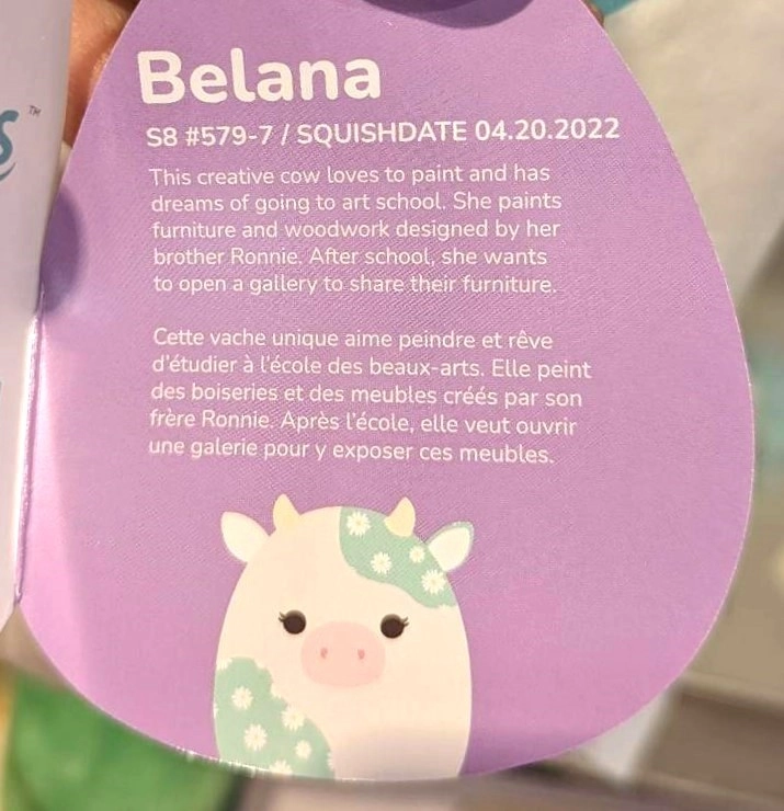Belana (Large Flowers) the Cow Squishmallows Easter 2023 | SquadApp