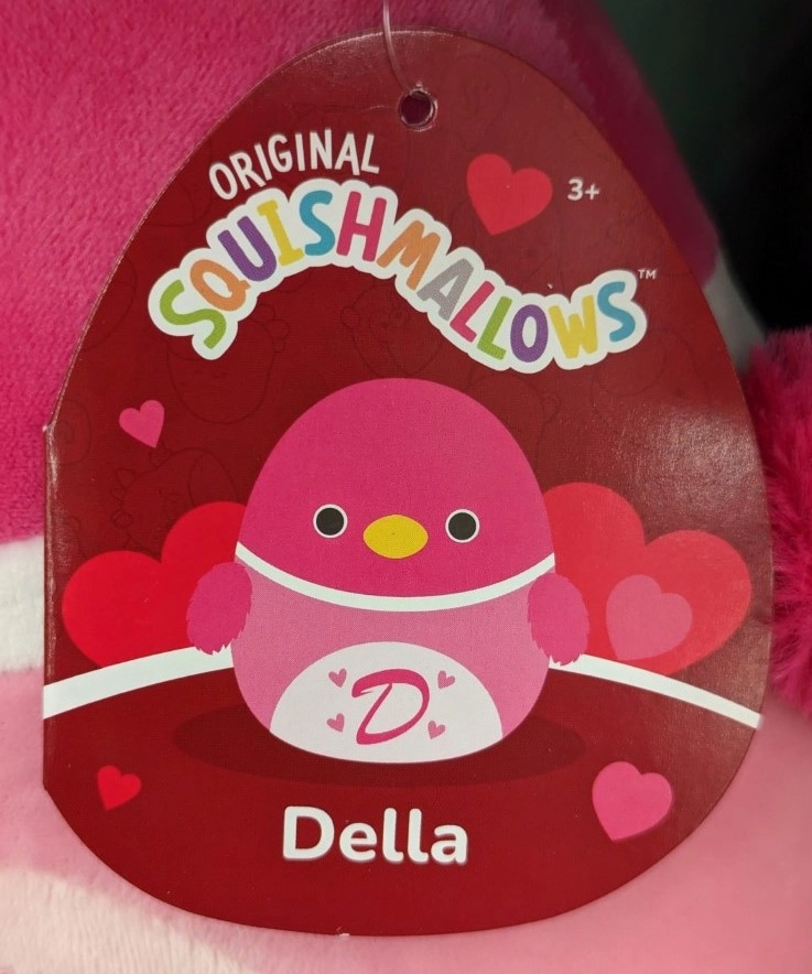 Della (Monogram D) the Duck Squishmallows Valentines 2023, Monogram ...