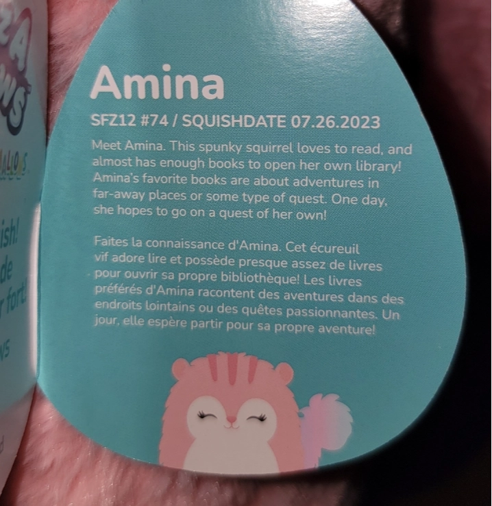 Amina (Fuzz-A-Mallows) the Squirrel Squishmallows Ultra Rare | SquadApp