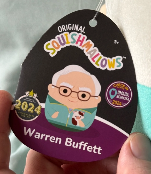 Warren Buffet (Holding Ronnie) the Human Squishmallows Berkshire ...