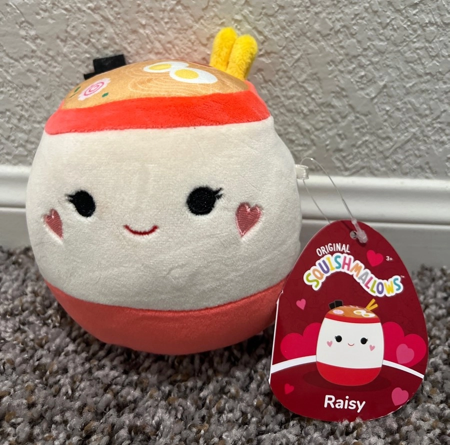 Raisy (Heart Cheeks) the Ramen Squishmallows Valentines 2024 | SquadApp